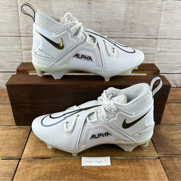 Nike | Shoes | Nike Alpha Menace Pro 3 White Black Football Cleats ...